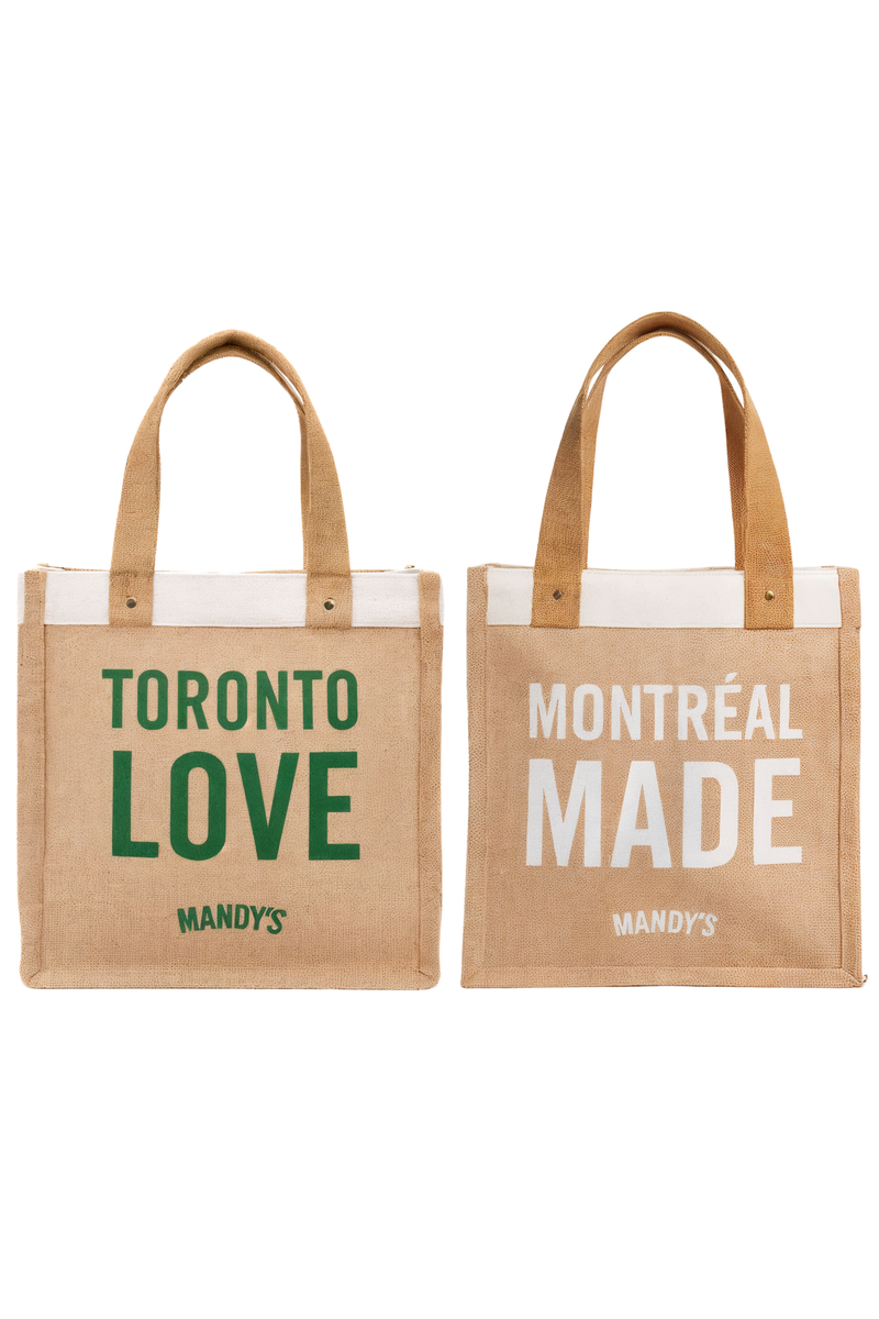 Mandy's Burlap Tote Bag – Mandy's Salads